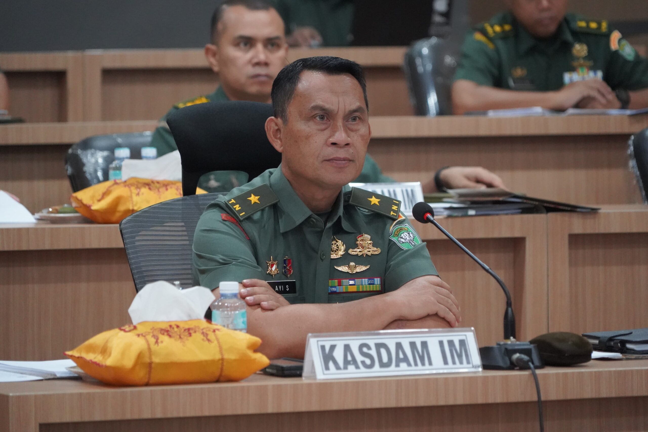 Kasdam IM Ikuti Vicon lanjutan Kegiatan Kajian Khusus Staf Ahli Kasad ...