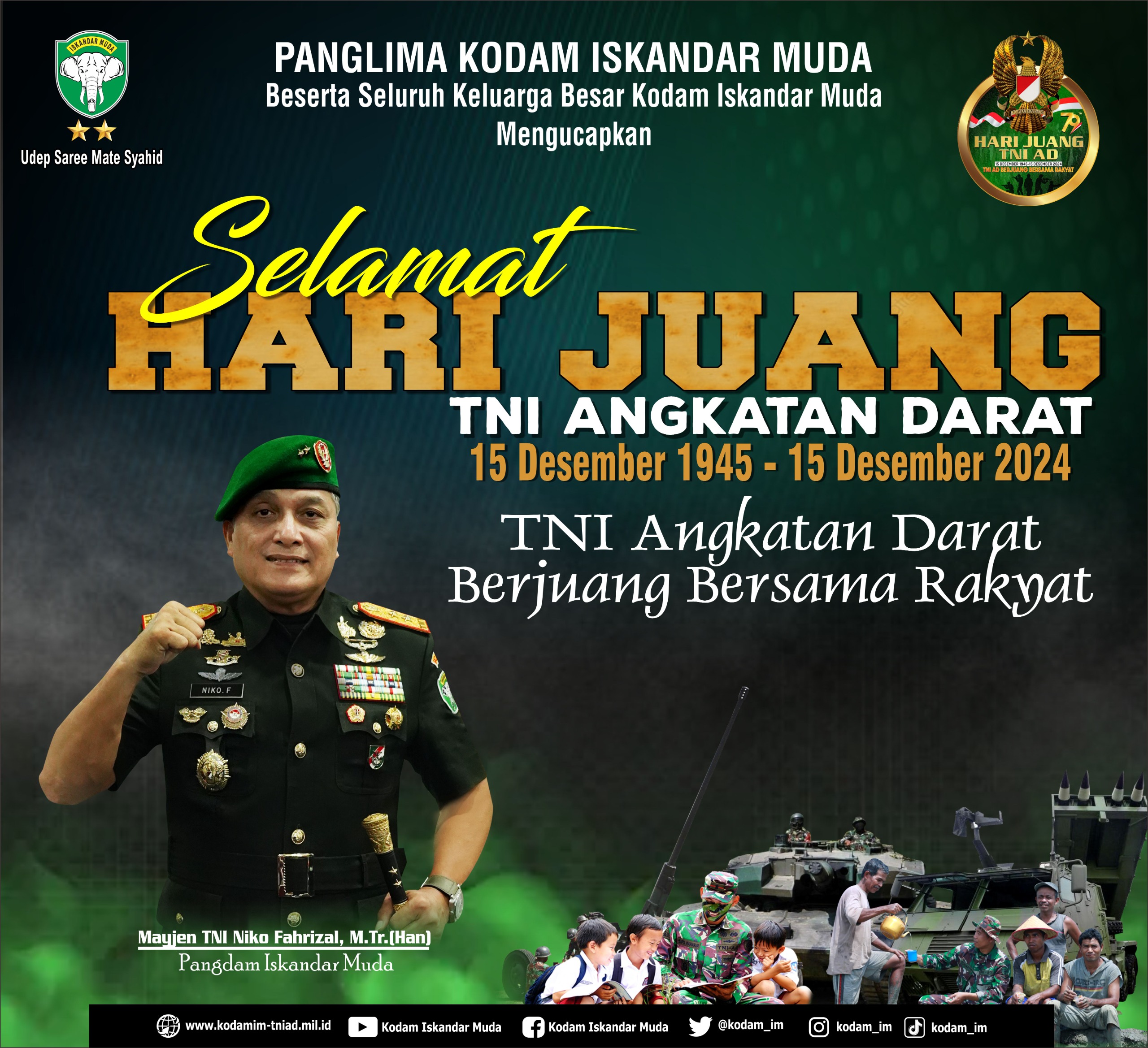SELAMAT HARI JUANG KARTIKA TNI ANGKATAN DARAT